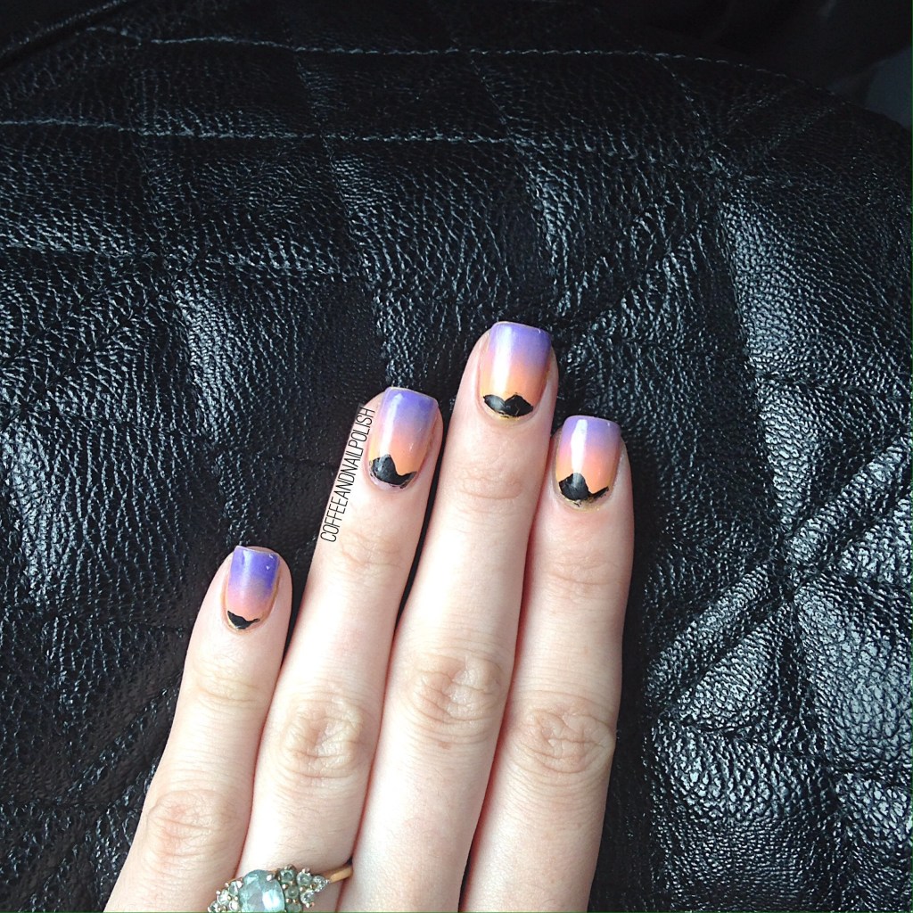 Desert Sunset inspired nails – Coffee & Nail Polish