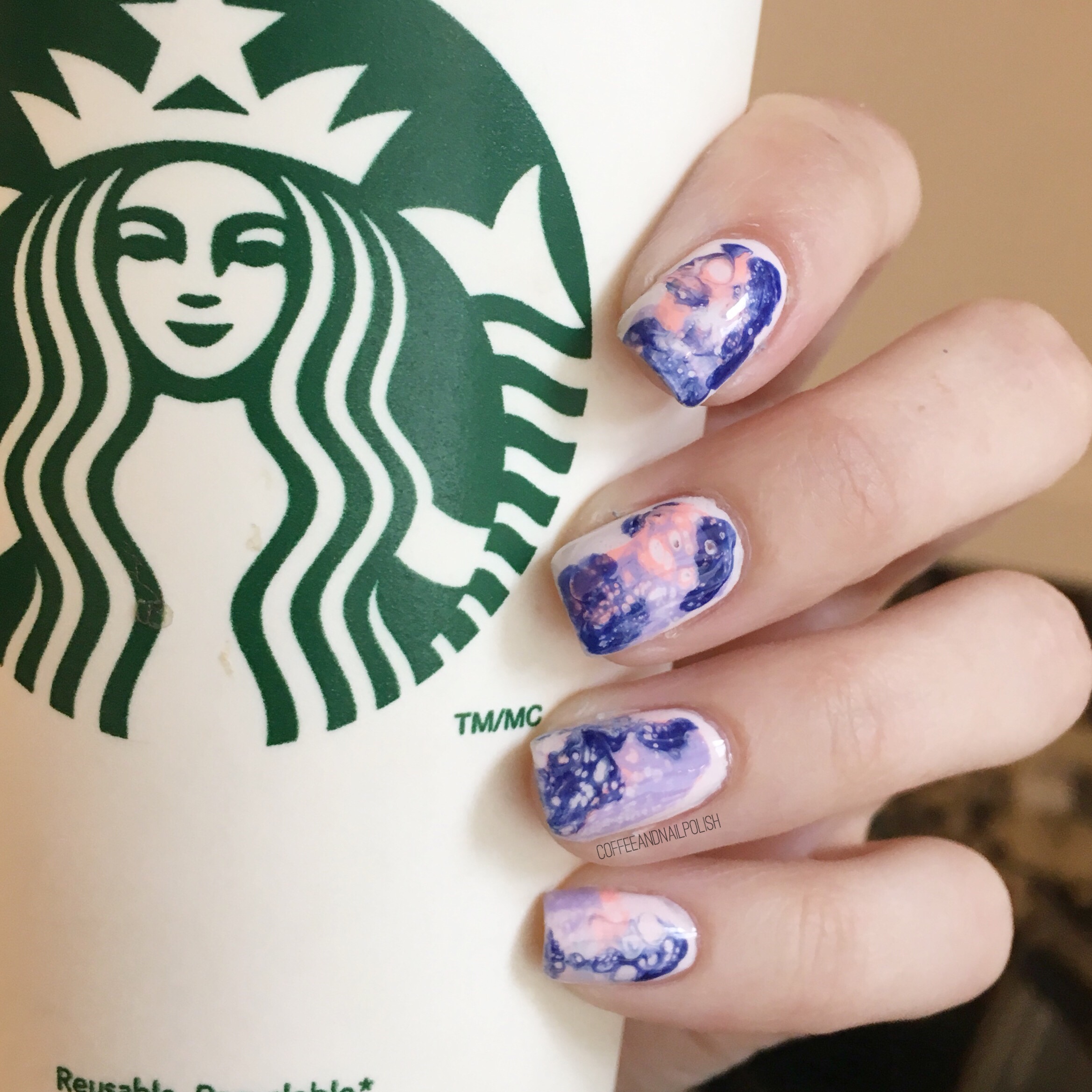 Marble Fluid Nails – Coffee & Nail Polish
