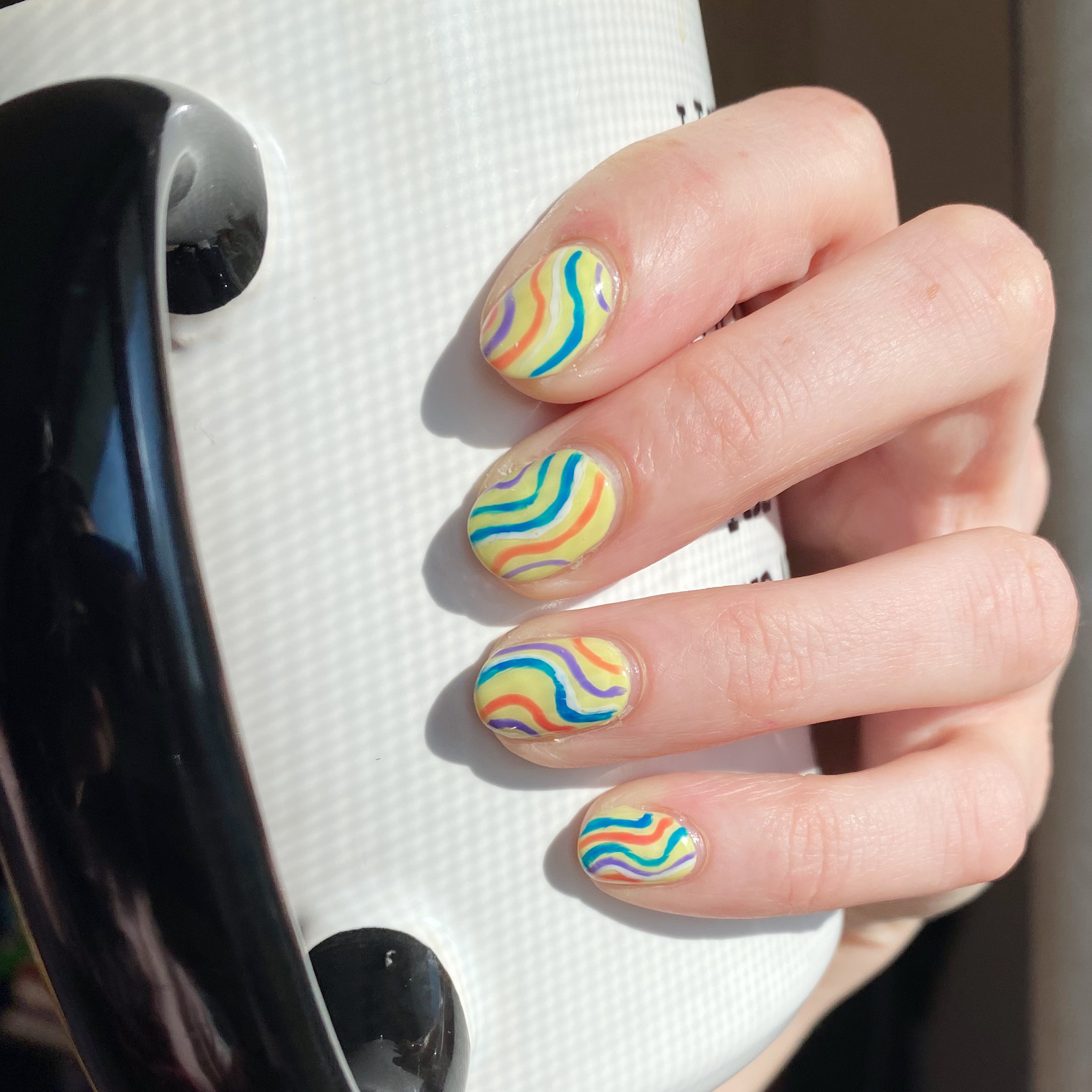 Zany Freehand Swirls – Coffee & Nail Polish