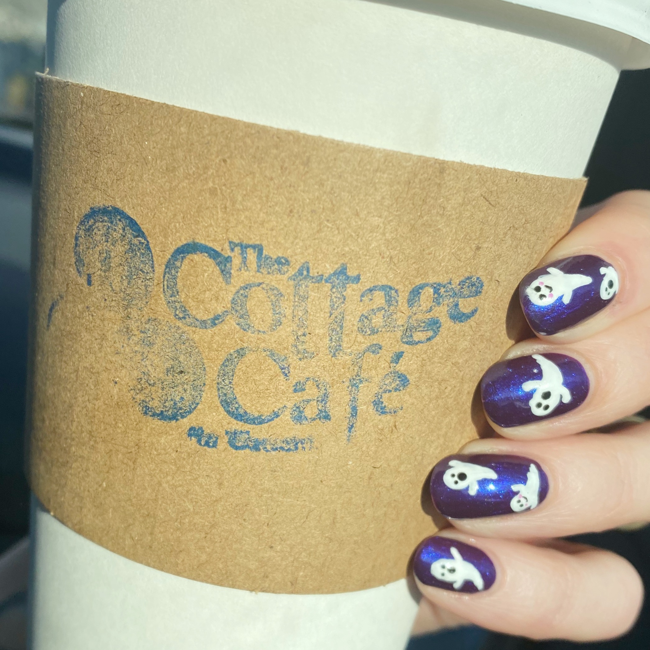 GLAM NAILS CHALLENGE OCTOBER— Ghosts – Coffee & Nail Polish