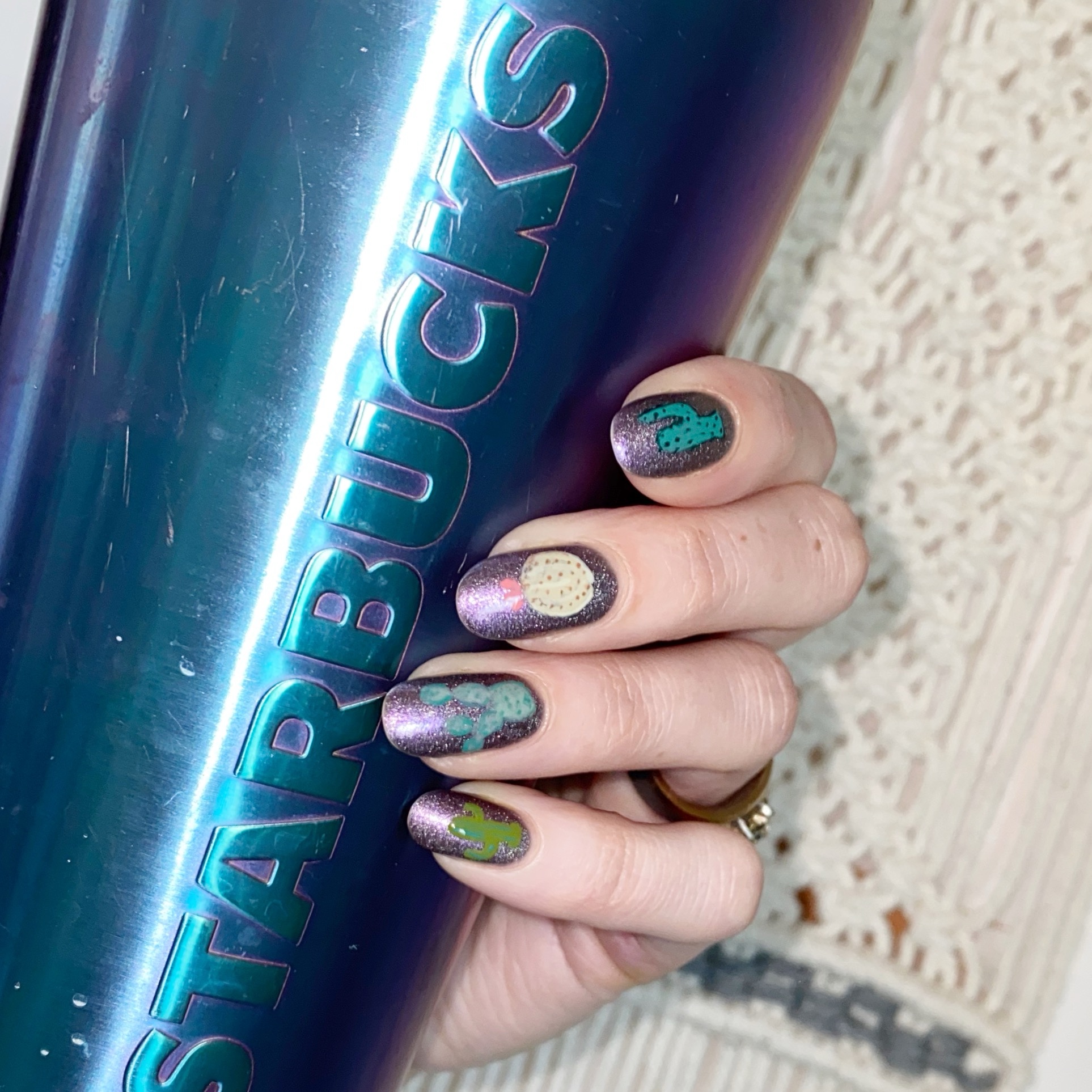 GLAM NAILS CHALLENGE AUGUST (2024) — Cactus 🌵 – Coffee & Nail Polish