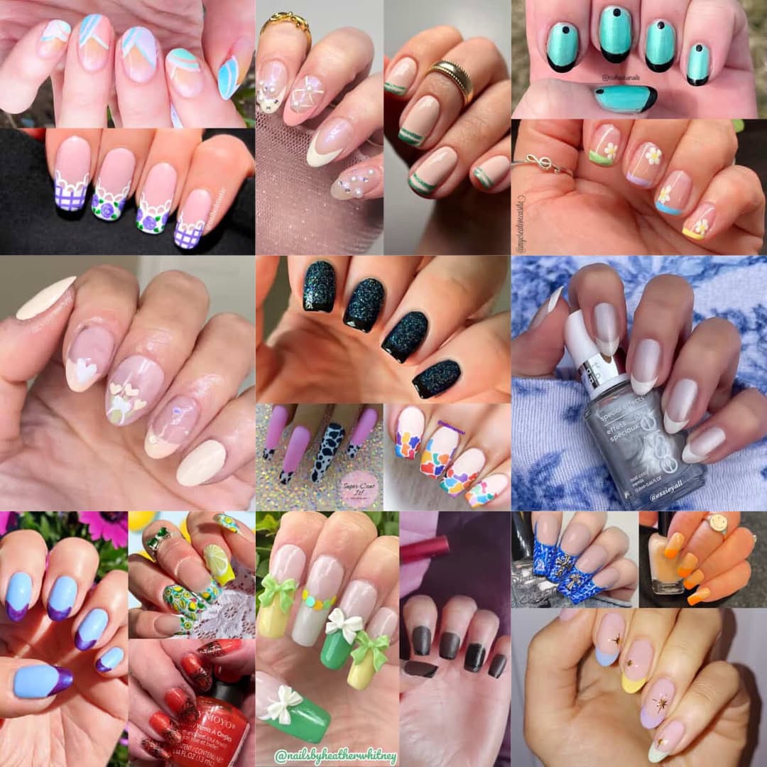 Instagram Nail Art Collab — French Tips – Coffee & Nail Polish